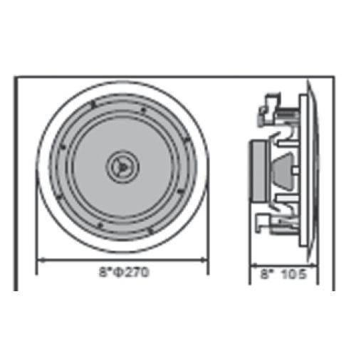 بلندگو سقفی ولتی - اهمی2WAY جی تی آر JM-840